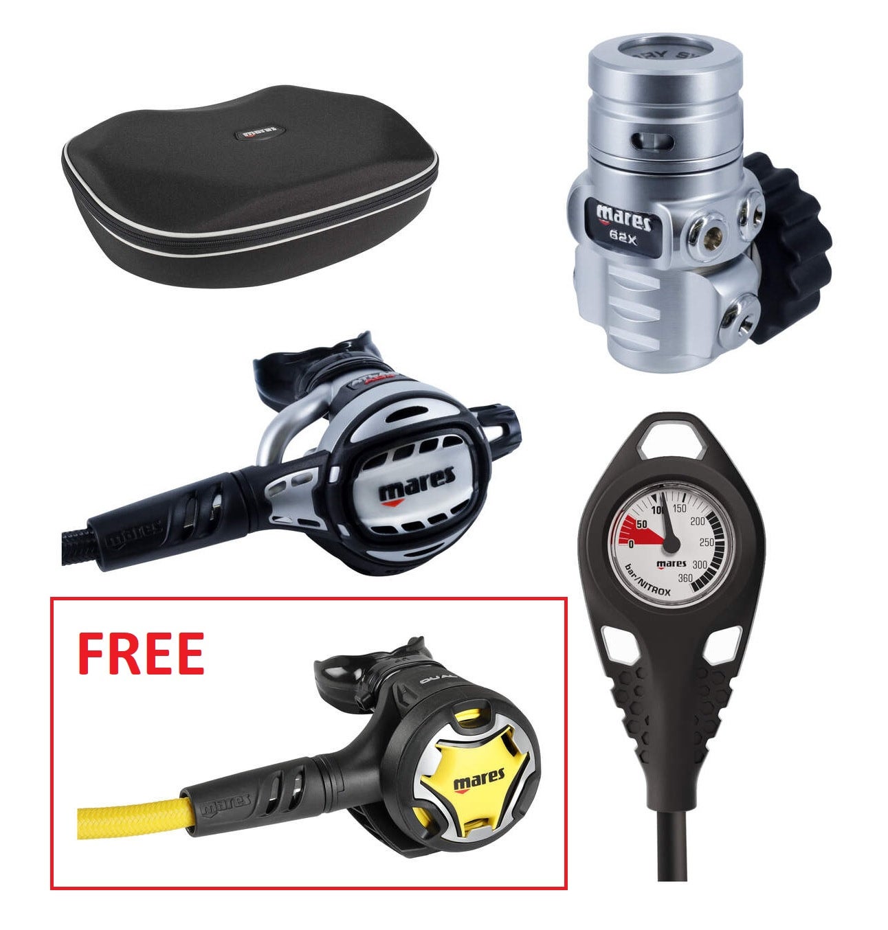 Free Mares Dual Octopus with Regulator Pack | Freedom Diving